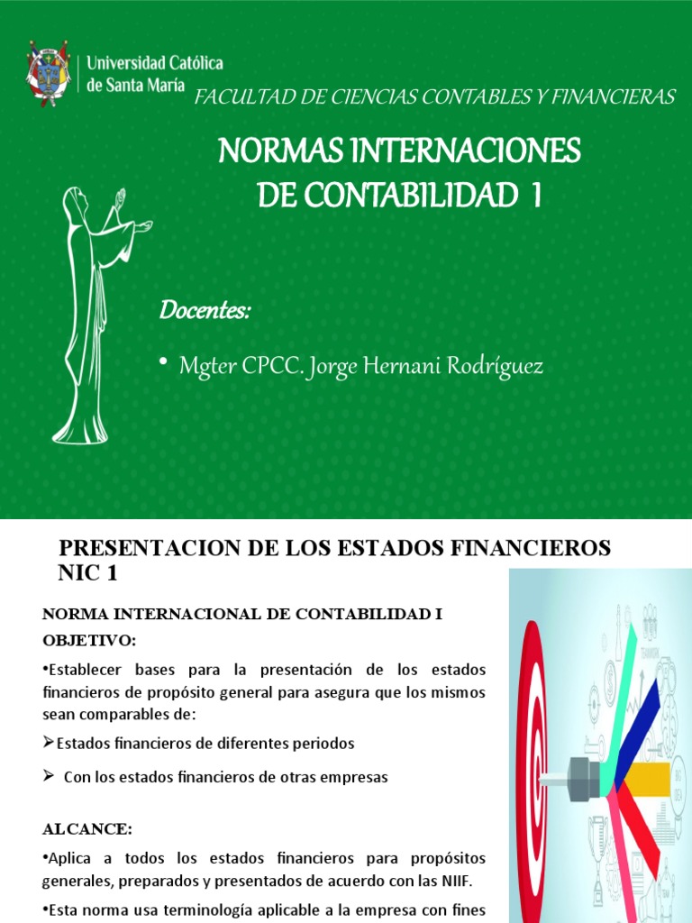Diapositiva 2 Normas Internacionales de Contabilidad Financiera I | PDF | normas internacionales ...