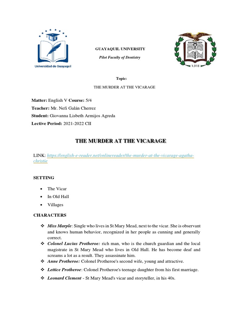 The Murder at The Vicarage | PDF