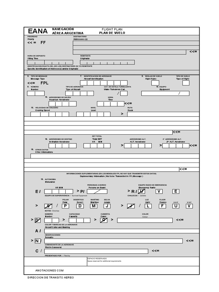 Plan de Vuelo 1 | PDF | Aviación | Aeronave