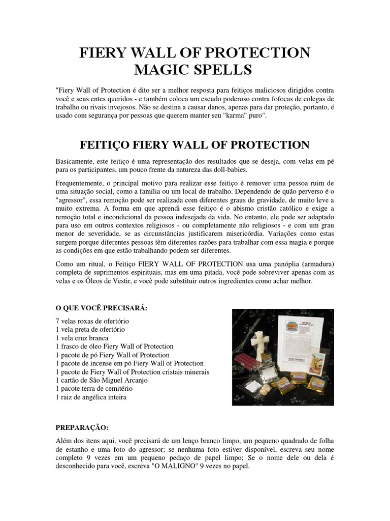 Fiery Wall of Protection | PDF | Miguel (Arcanjo)
