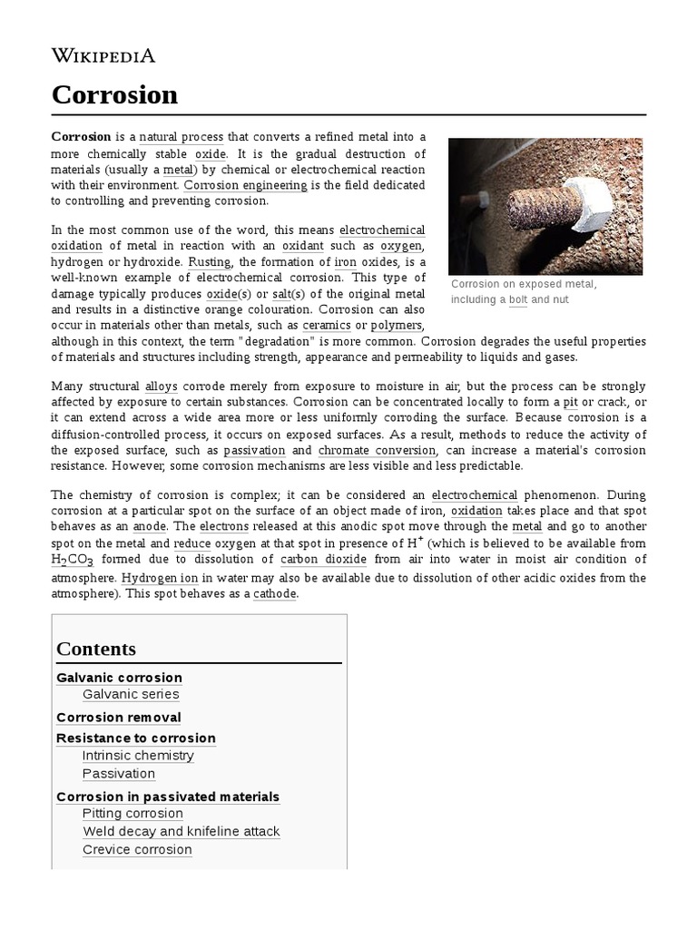 Corrosion | PDF | Corrosion | Anode