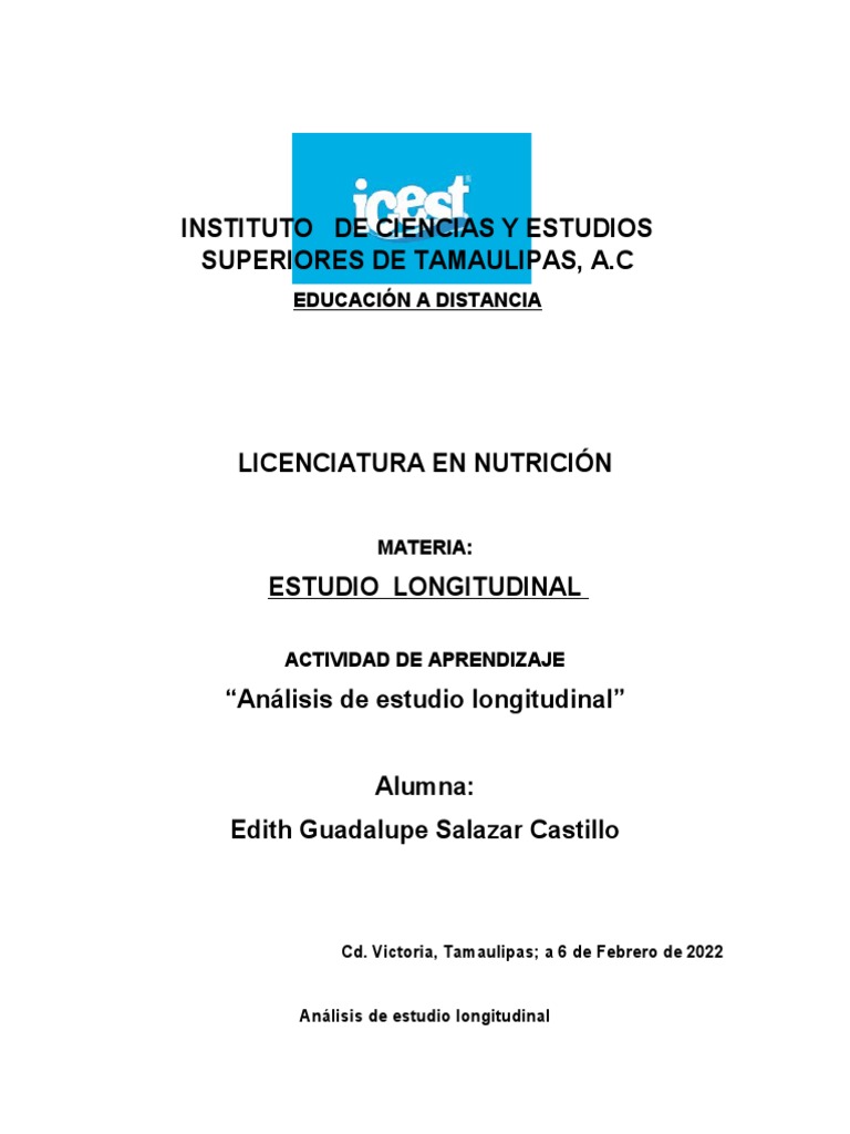 Análisis de Estudio Longitudinal en Niños | PDF | Lipoproteínas de baja ...