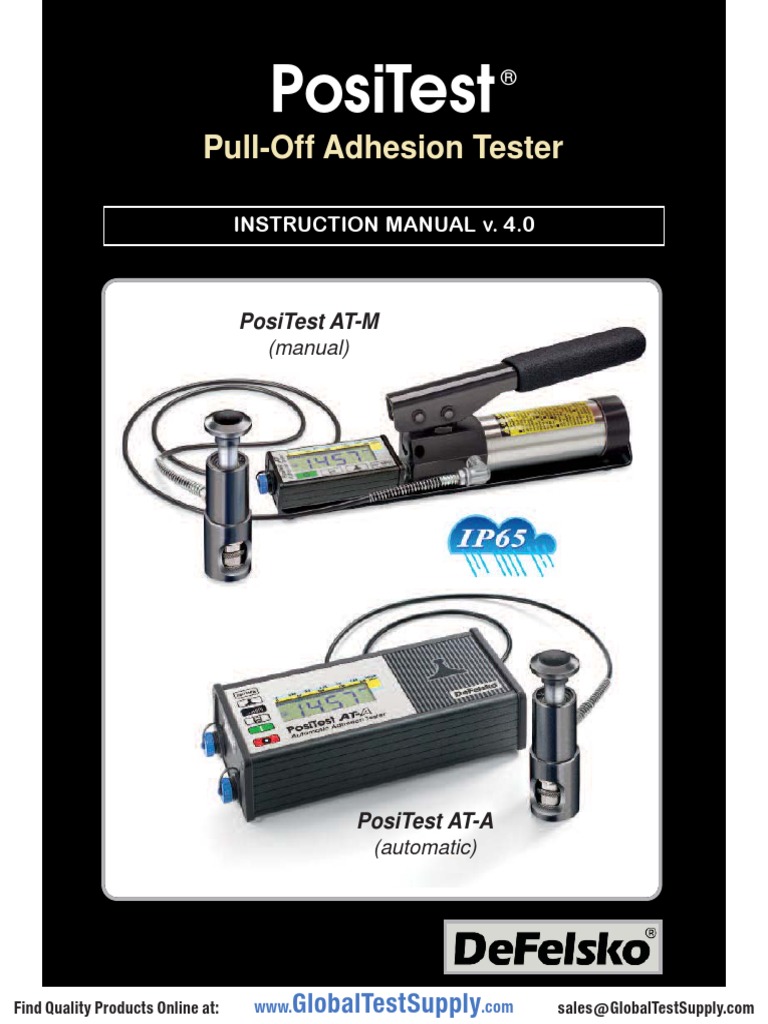Positest: Pull-Off Adhesion Tester | Download Free PDF | Adhesive ...