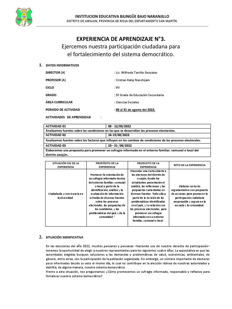 5º - Eda #3 - Ccss | PDF | Aprendizaje | Participación pública