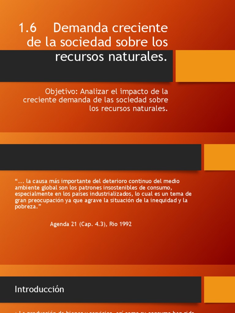 1.6 Demanda Creciente de La Sociedad Sobre Los Recursos Naturales | PDF ...