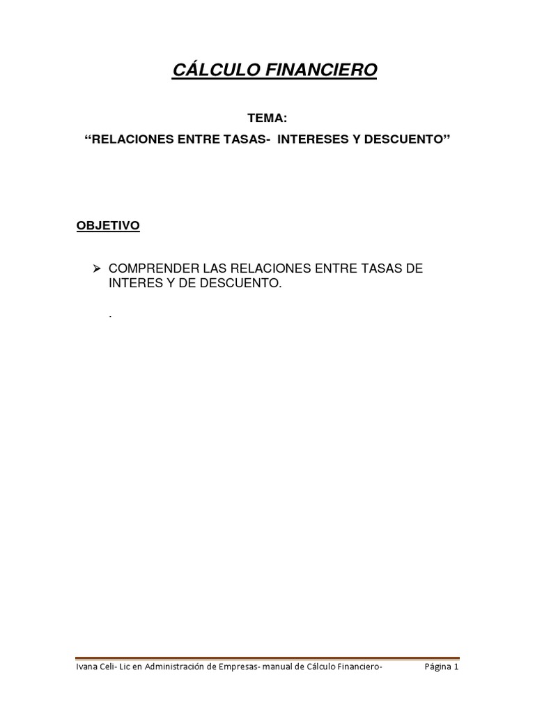 Material Anexo Relacion Entre Tasas | PDF | Interés | Tasas de interés