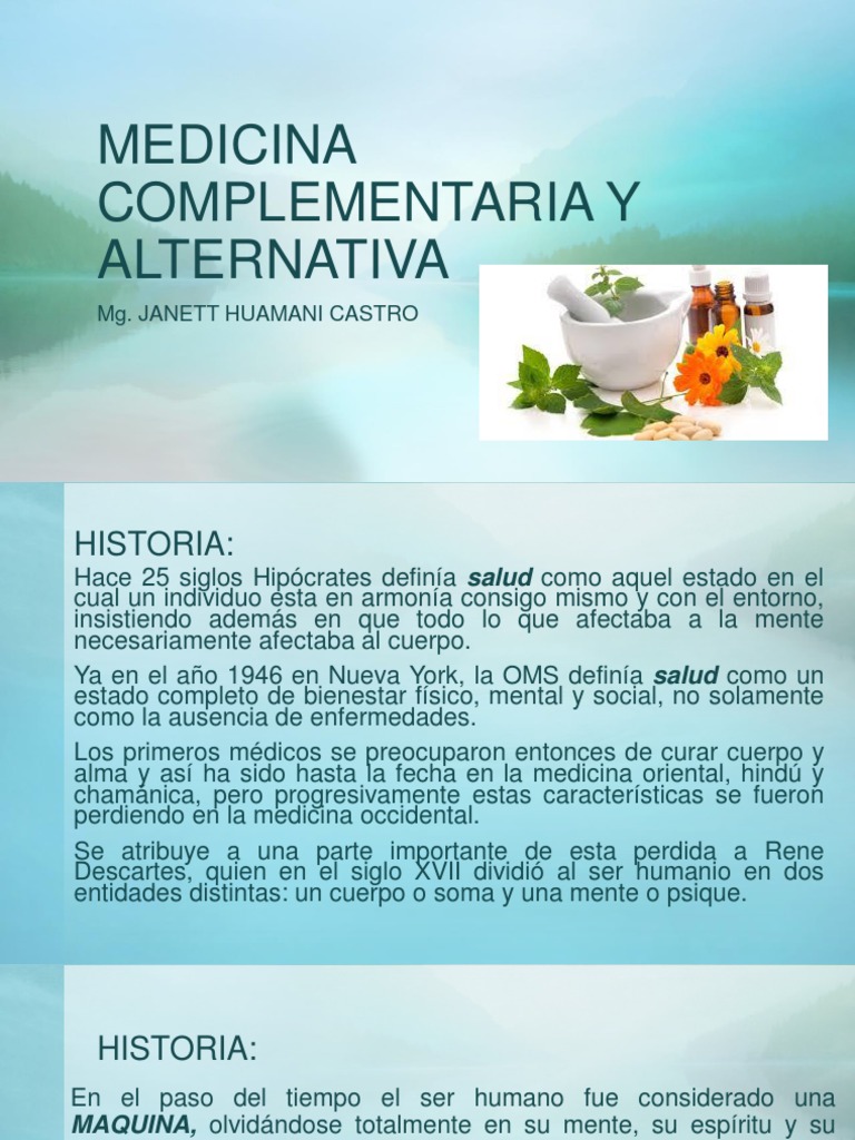 Perspectivas futuras de la medicina complementaria y alternativa | PDF | Medicina alternativa ...