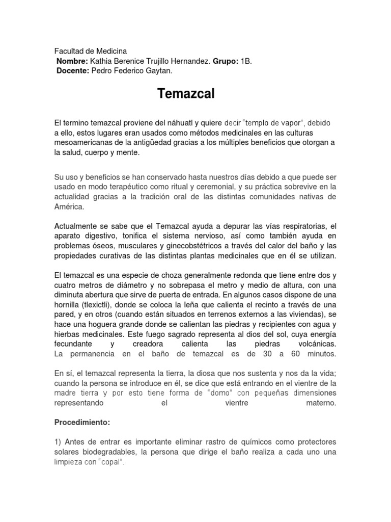temazcal | PDF
