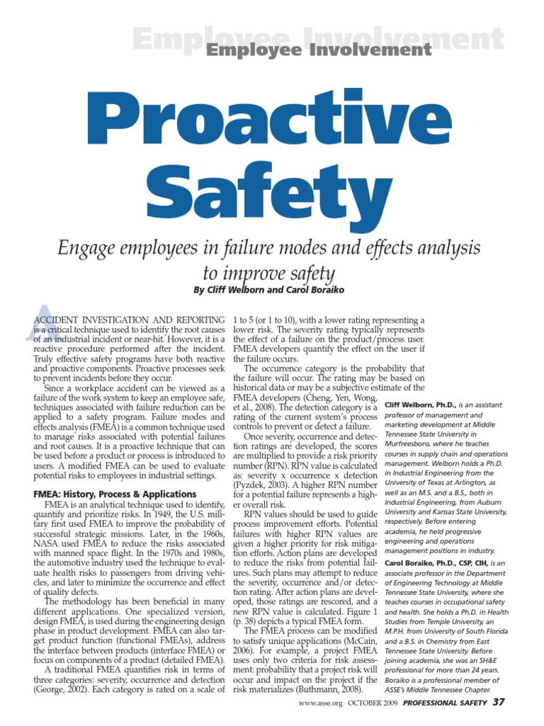 Proactive Safety Article | PDF | Risk | Occupational Safety And Health