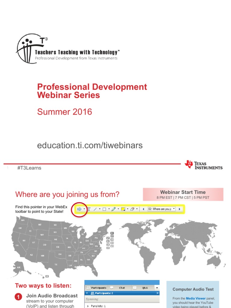 Professional Development Webinar Series: Summer 2016 | PDF | National ...