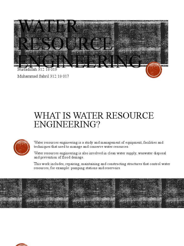 Water Resource Engineering Overview | PDF
