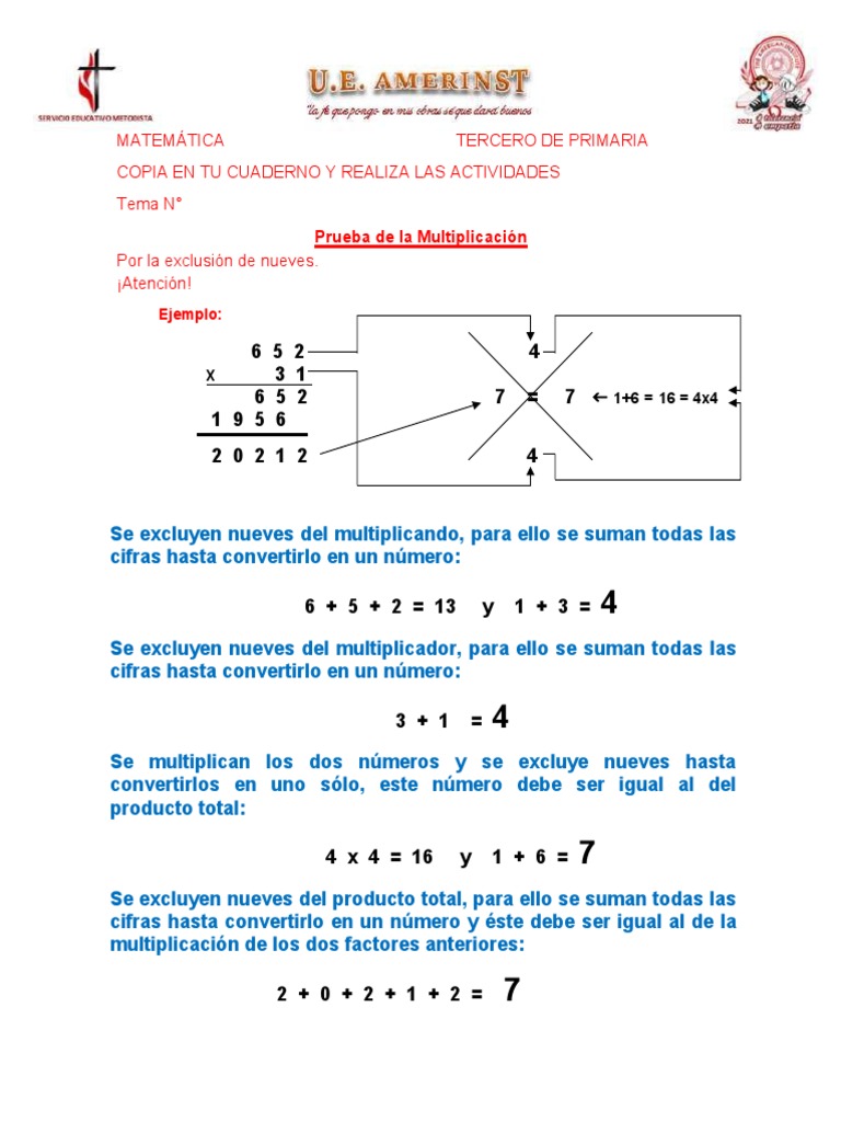Prueba de La Multiplicacion | PDF