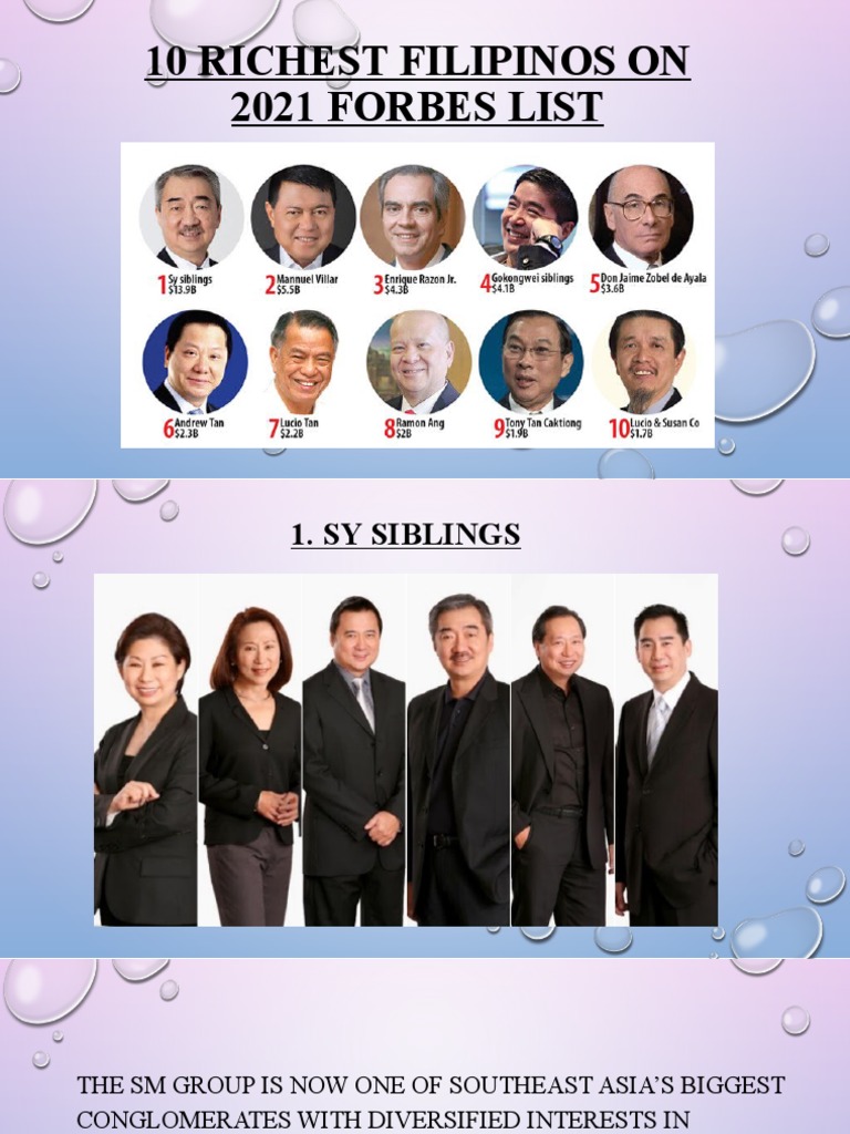 10 Richest Filipinos On 2021 Forbes List | PDF | Metro Manila ...