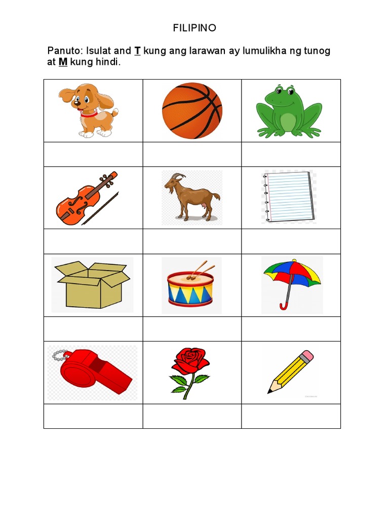 FIlipino - Kinder 2 | PDF