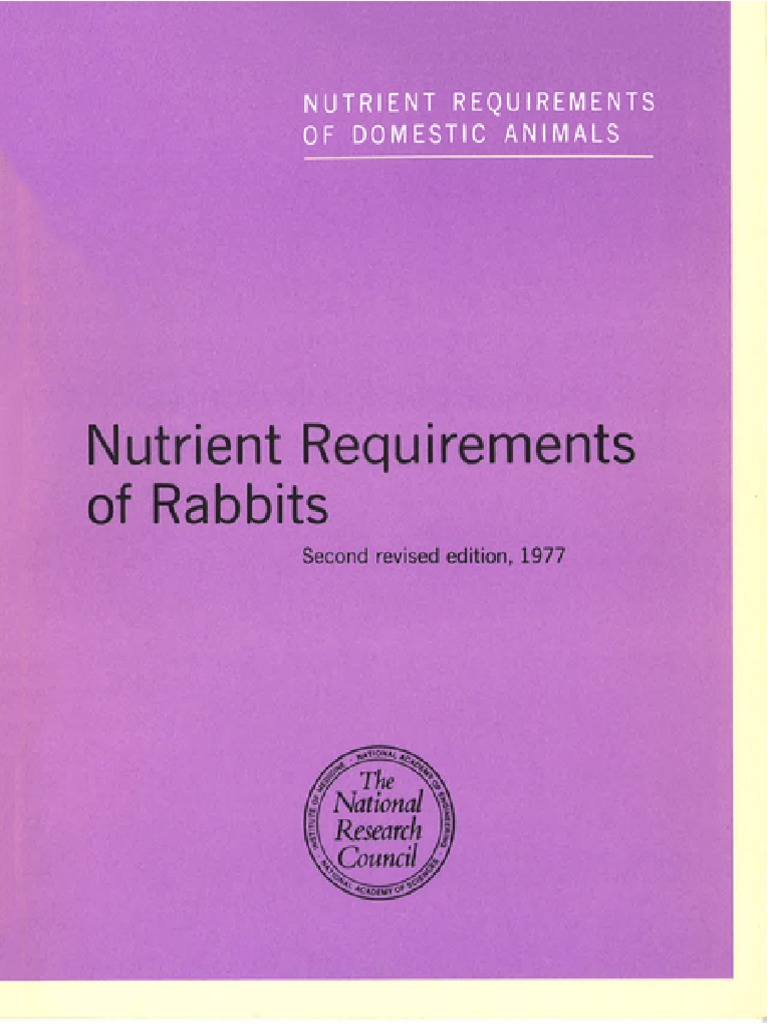 Nutrient Requirements of Rabbits | PDF | Vitamin | Diet & Nutrition