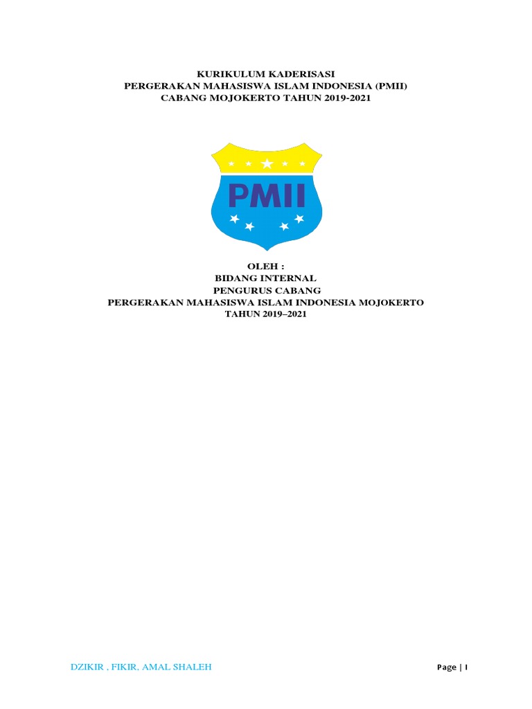 Kurikulum Kaderisasi PC Pmii 2019-2021 | PDF