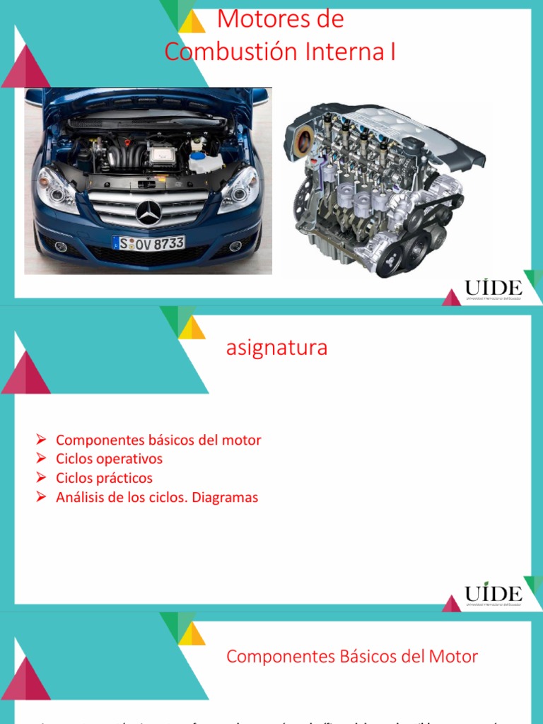 Análisis de los componentes básicos y ciclos operativos de los motores ...