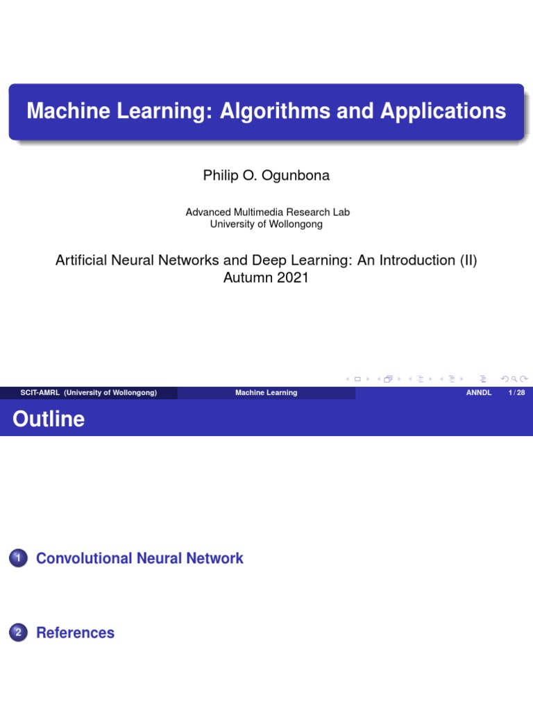 Machine Learning: Algorithms and Applications: Philip O. Ogunbona | PDF ... Machine Learning: Algorithms and Applications: Philip O. Ogunbona | PDF ...