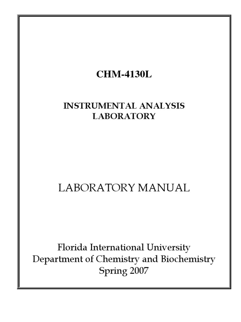 Lab Manual of Analysis M.pharm | PDF | Mass Spectrometry | Gas ...