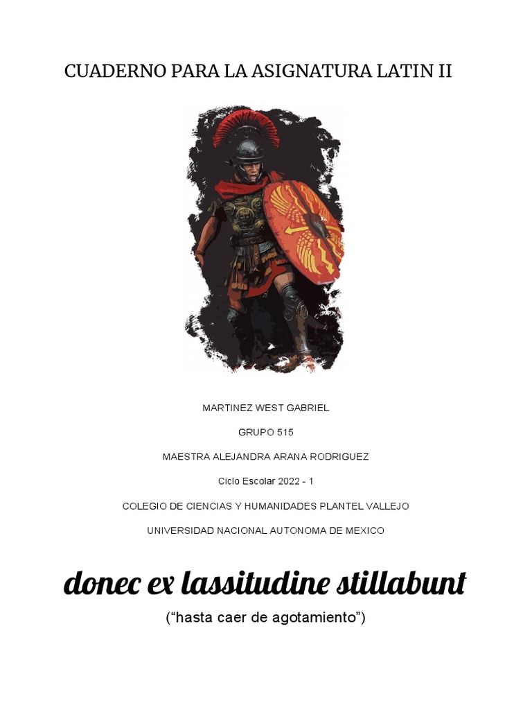 Cuaderno para La Asignatura Latin II | PDF