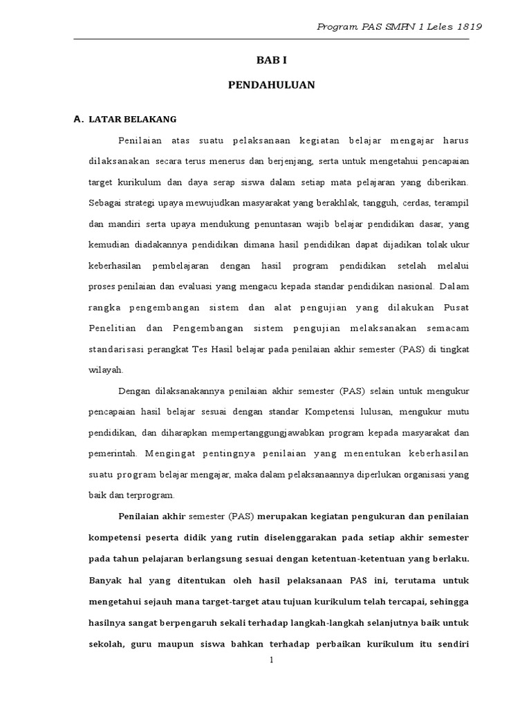 Program Pas 1819 | PDF