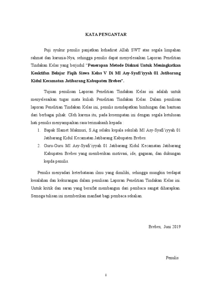 Contoh PTK | PDF | Karier & Perkembangan