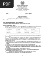 Grade 12 Creative Writing Guide | PDF