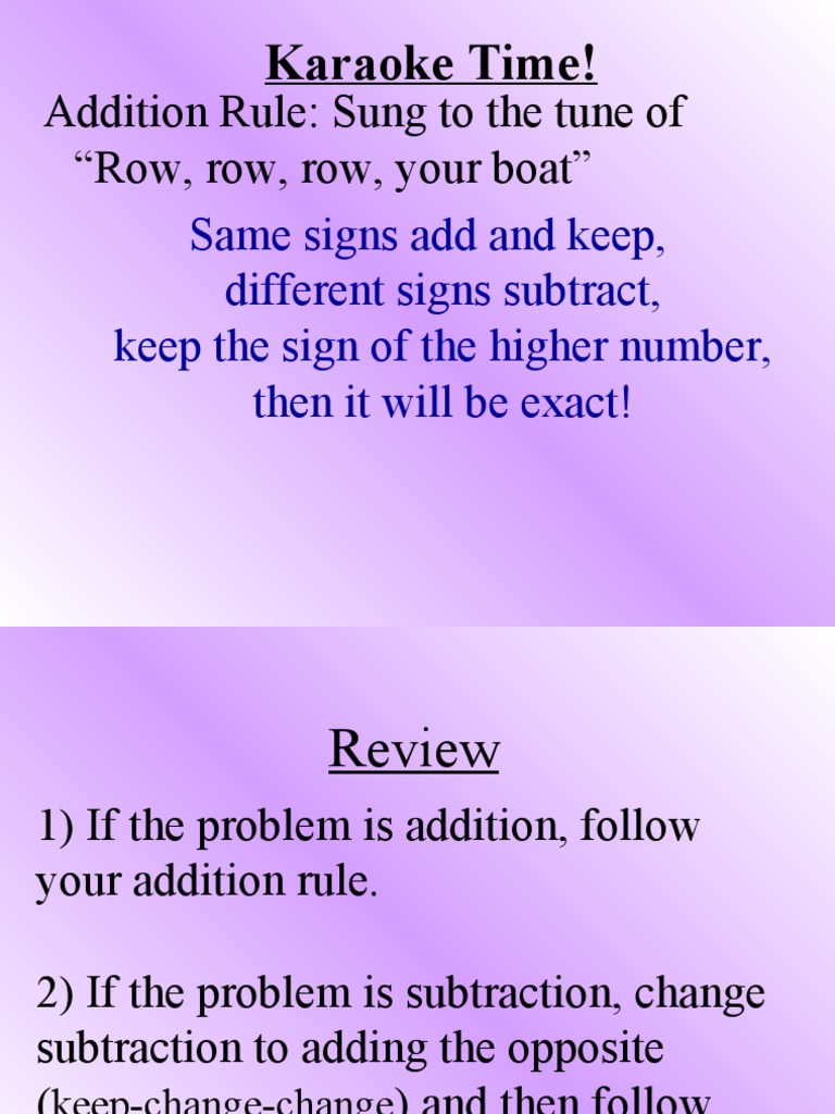 Add Sub Integers | PDF