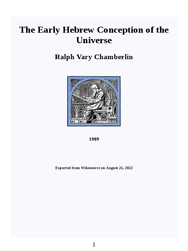 The Early Hebrew Conception of The Universe | PDF | Genesis Creation ...