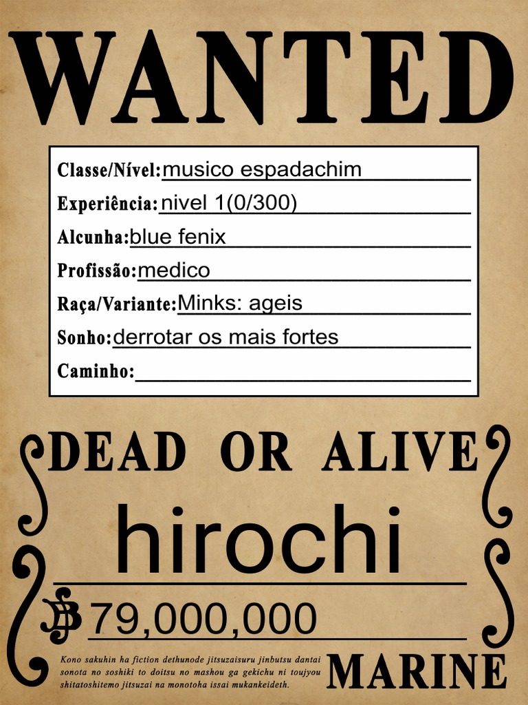 Ficha OP RPG Editável | PDF