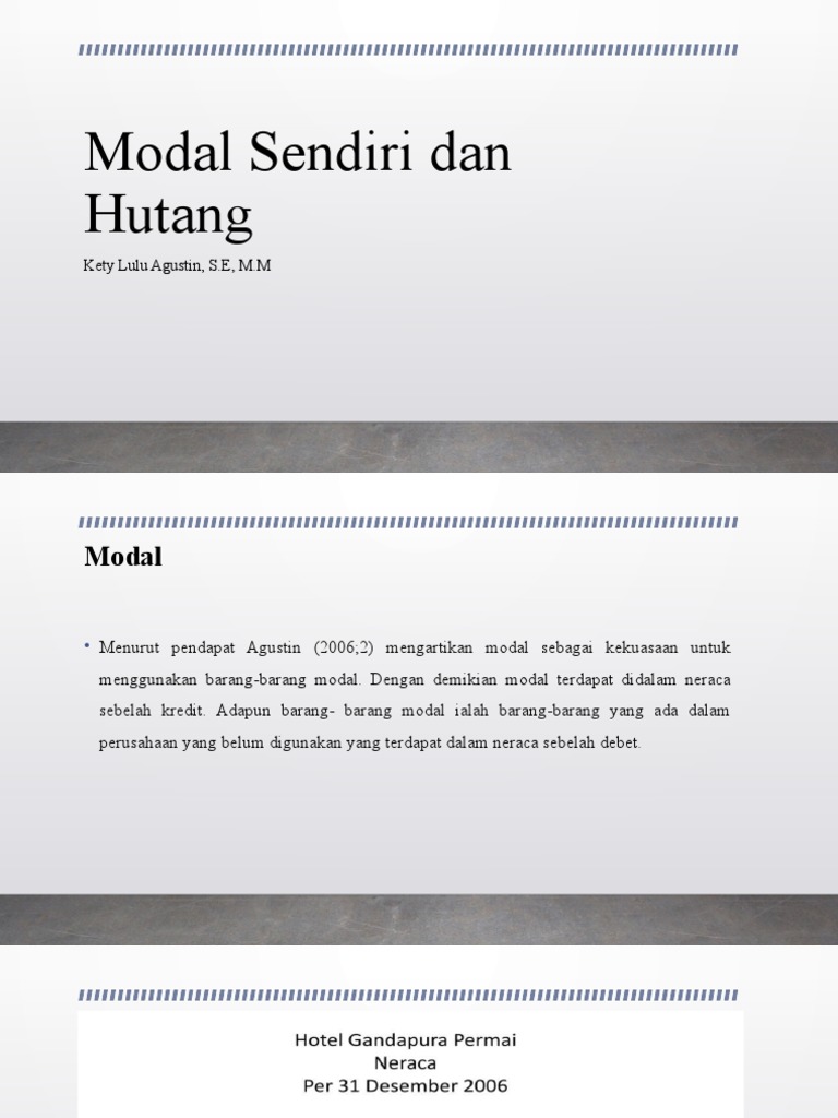 Per-11 (Modal Sendiri Dan Hutang) | PDF