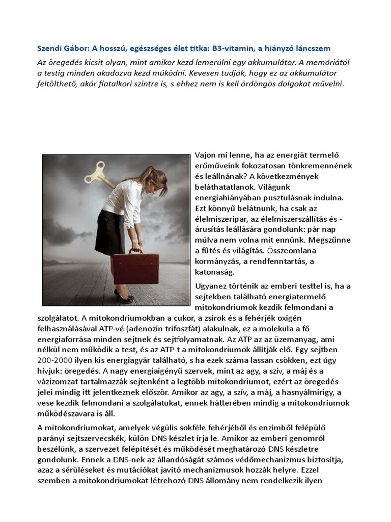 Szendi Gábor A Hosszú, Egészséges Élet Titka | PDF