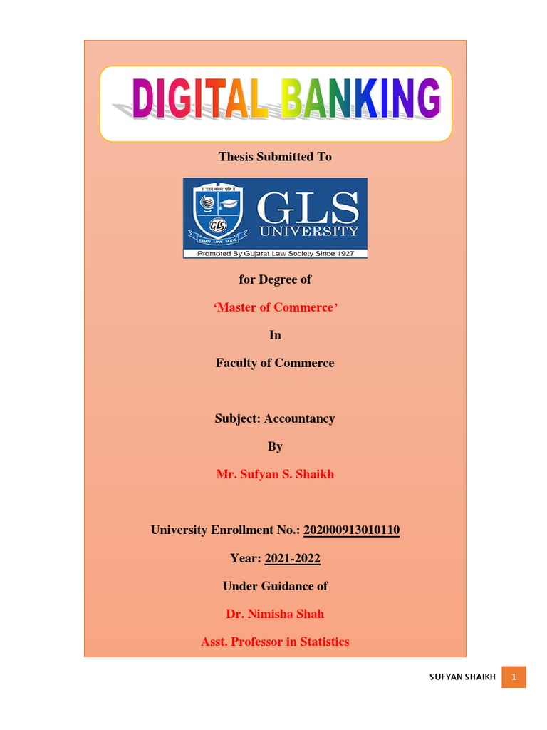 Digital Banking Research Paper by Sufyan Shaikh | PDF | Banks | E Commerce