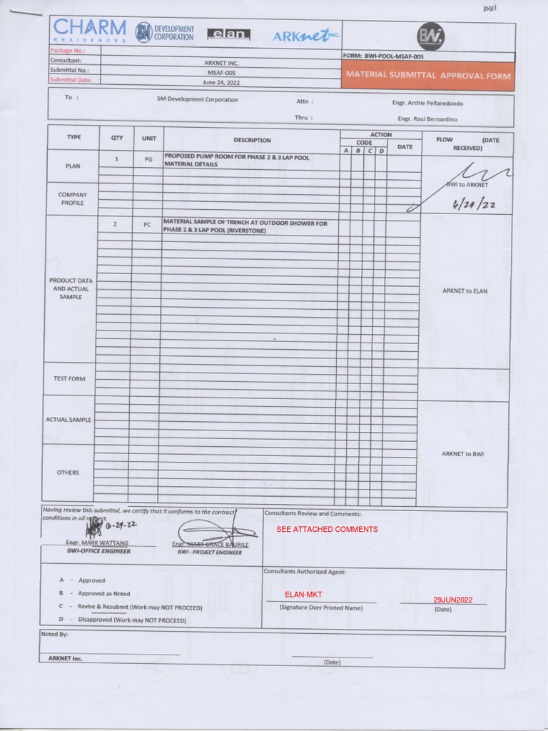 Msaf 005 Material Sample of Trench at Outdoor Shower For Phase 2 & 3 Lap Pool (Riverstone) | PDF ...