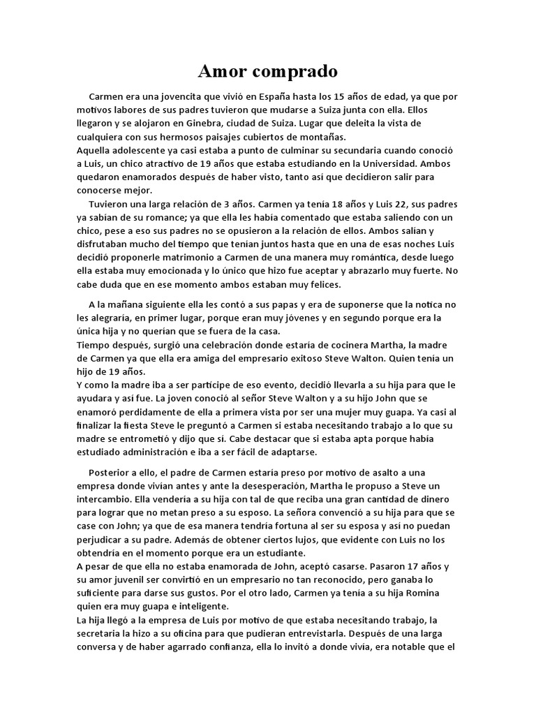 Amor Comprado (1) ... | PDF | Amor