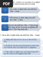 SỰ RA ĐỜI VÀ QUÁ TRÌNH HÌNH THÀNH, PHÁT TRIỂN CỦA TRIẾT HỌC MÁC-LÊNIN | PDF