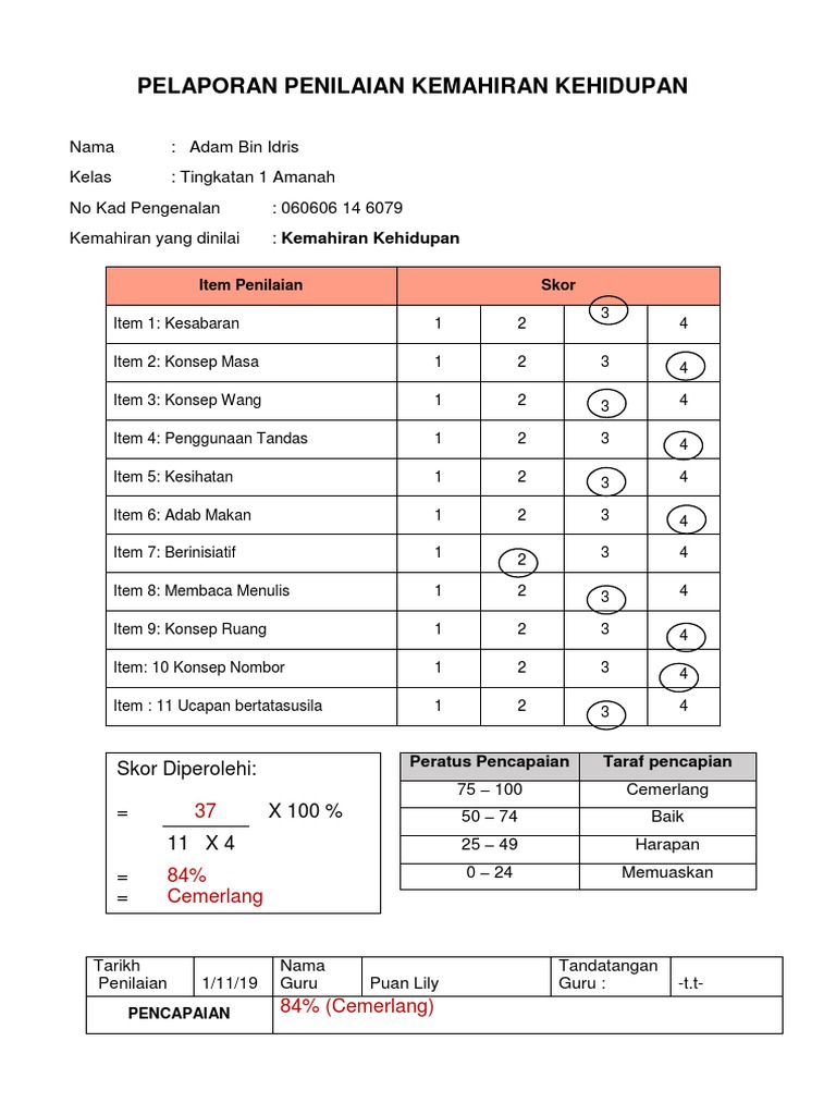 BAHAN 6 MODUL 5 Contoh PELAPORAN | PDF