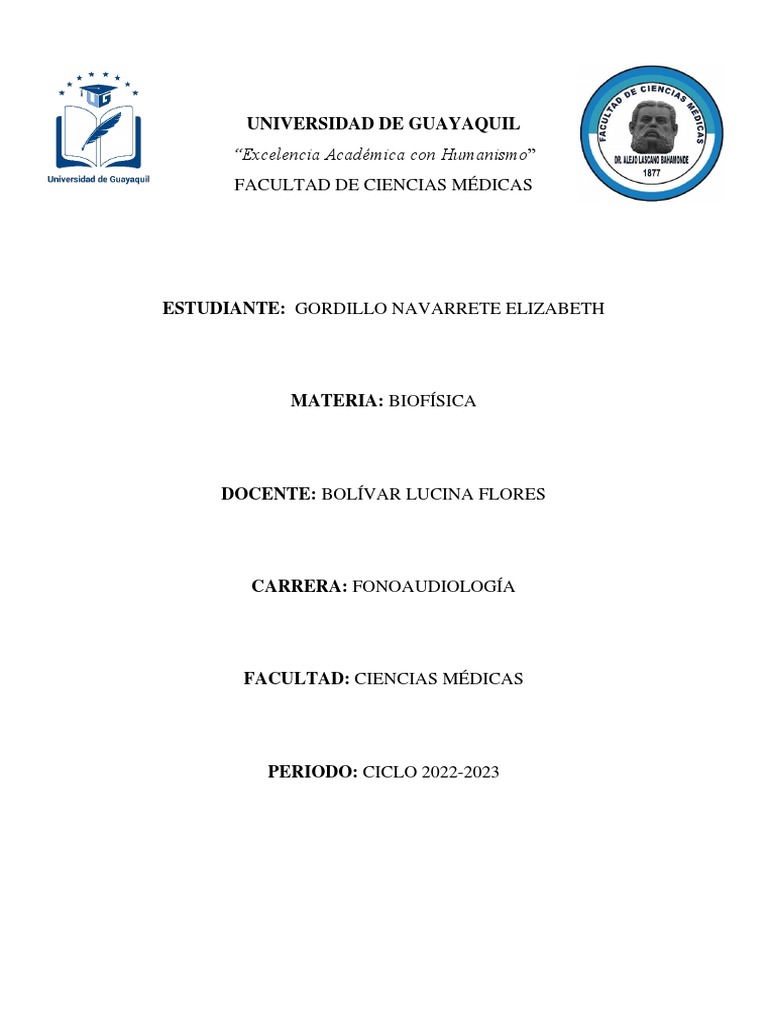 Biofísica de Elizabeth Gordillo | PDF | Ciencia y matemáticas
