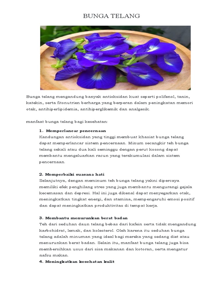 Bunga Telang | PDF