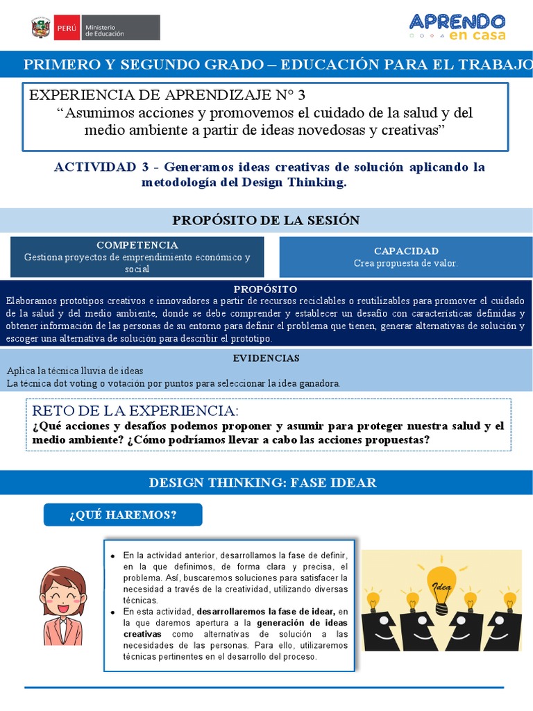 Iii Experiencia De Aprendizaje Act 3 1 Y 2 Grado Pdf El