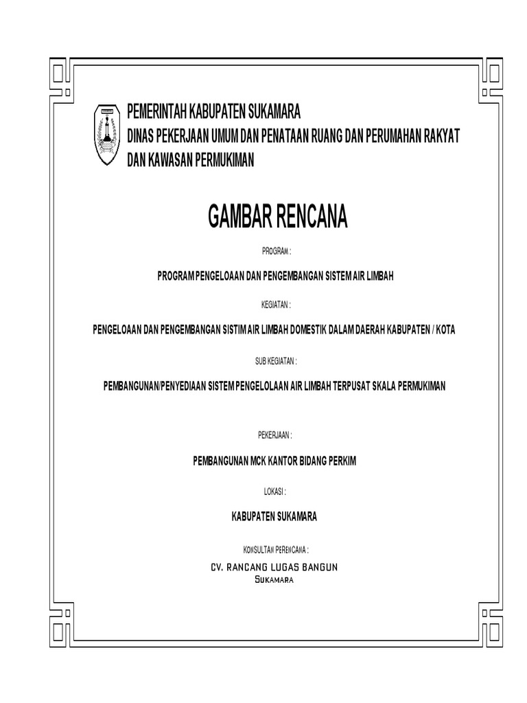 Gambar Pembangunan MCK Kantor Bidang Perkim | PDF