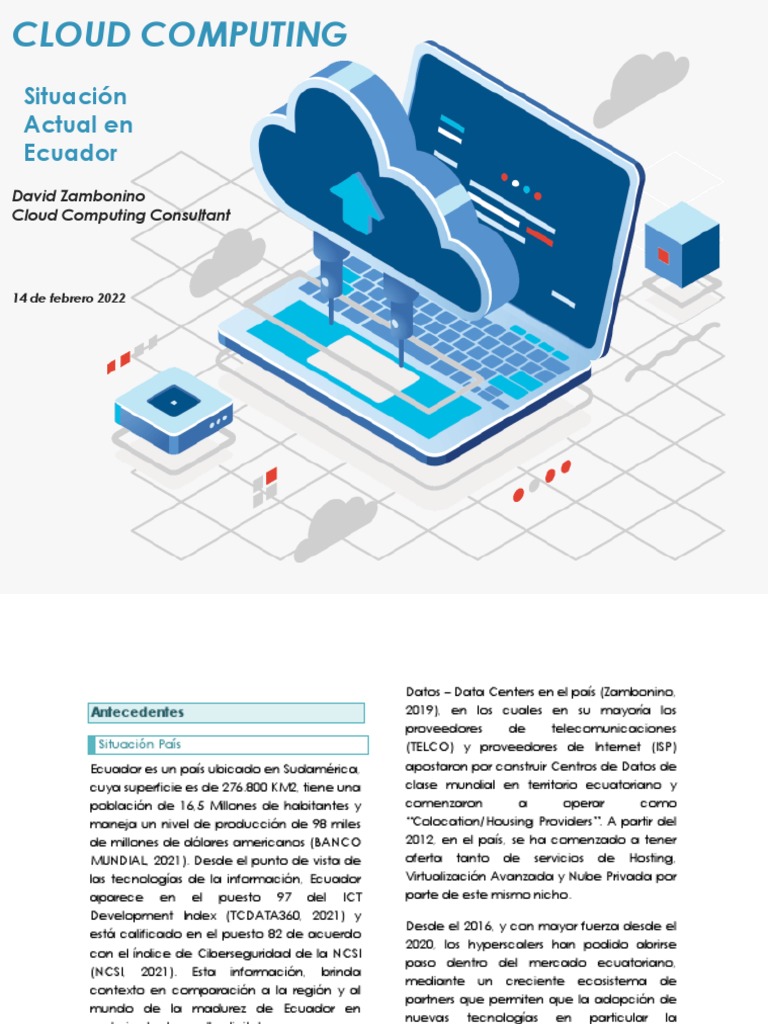 Cloud Computing - Situación Ecuador | PDF | Computación en la nube | Ecuador