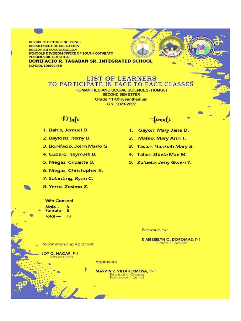 Class Program PDF