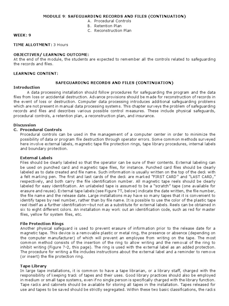 Acc 118 Week 9 Module | PDF | Computer File | Computer Data Storage