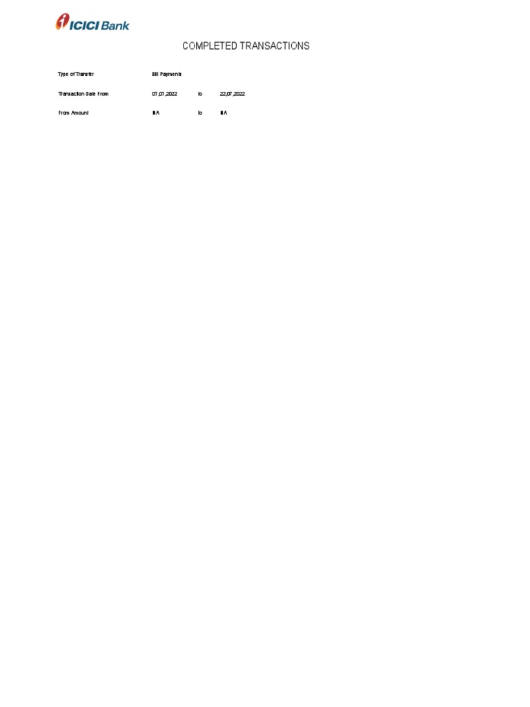 Completed Transactions: Type of Transfer Bill Payments | PDF | Law