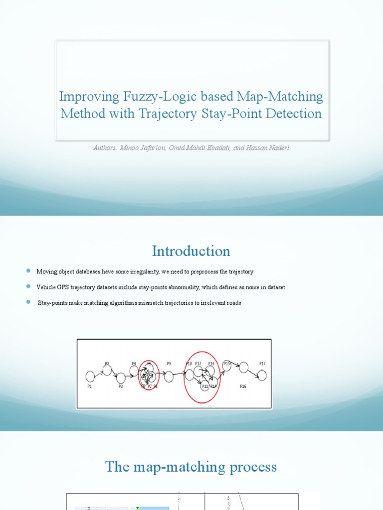 Map-Matching Method With Trajectory Stay-Point Detection | PDF