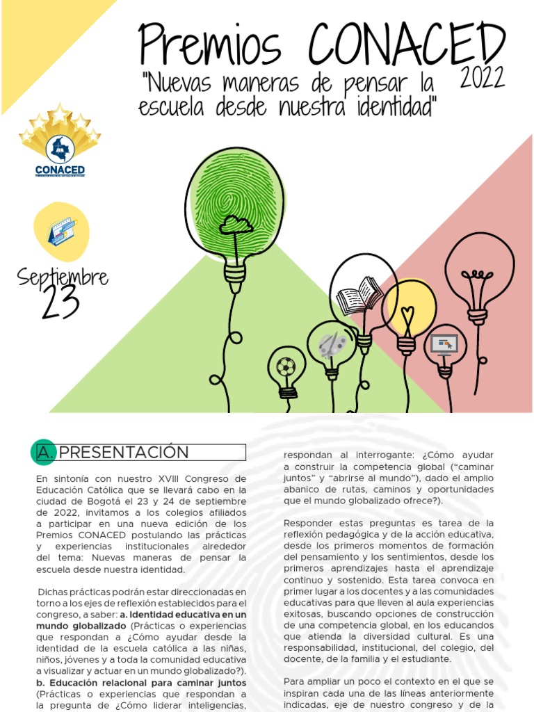 Premios CONACED 2022 | PDF | Evaluación | Experiencia