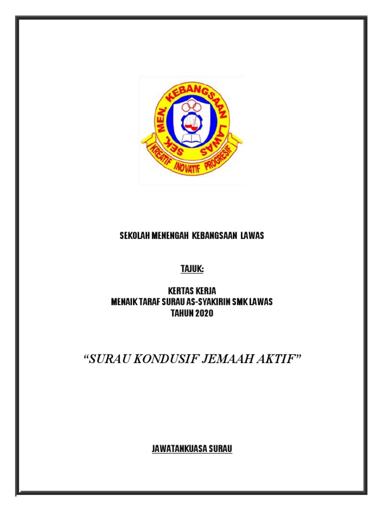 Kertas Kerja Naiktaraf Surau Pdf