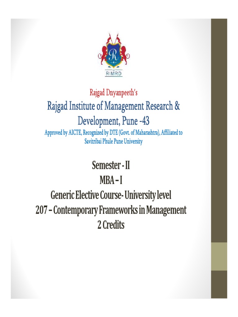 207 Contemporary Framework in Management | PDF | Emotions | Emotional Intelligence