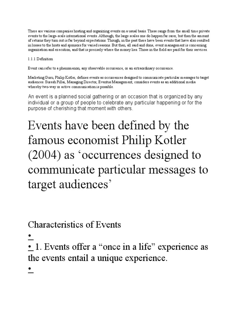 Event Management | PDF